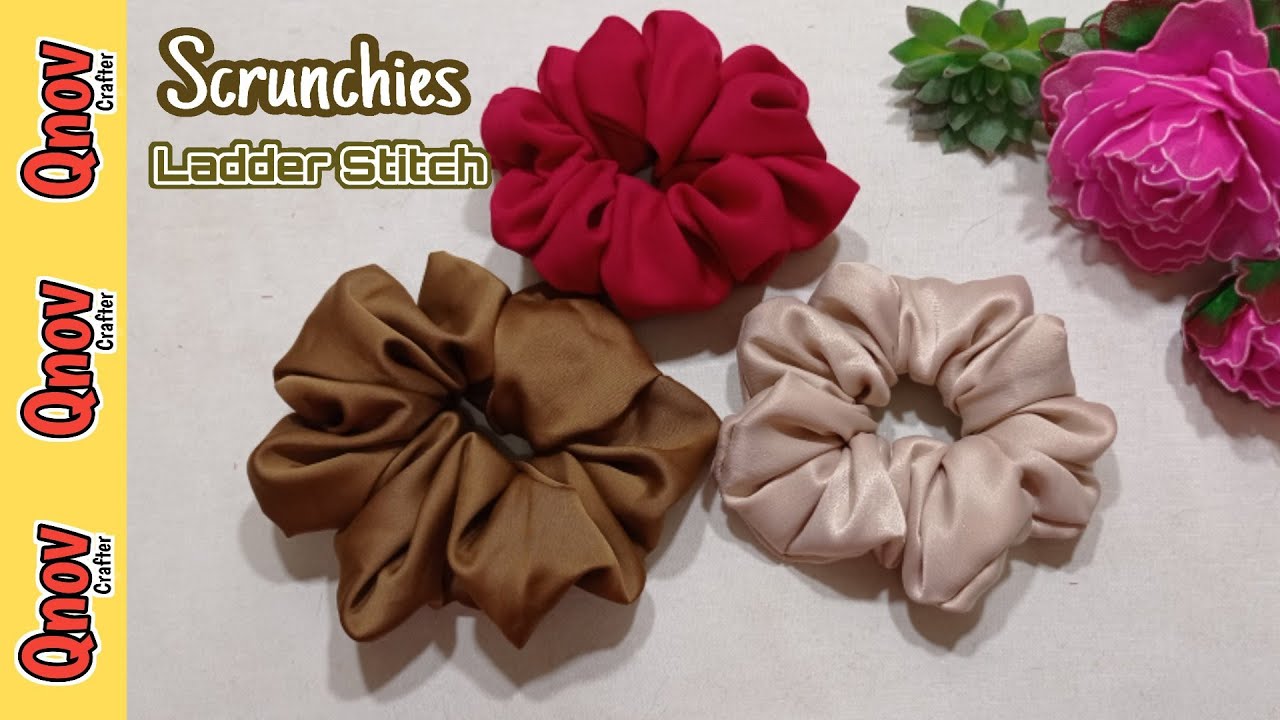Cara Membuat Scrunchie tanpa Mesin Jahit - Jahitan Sembunyi | DIY Ikat ...
