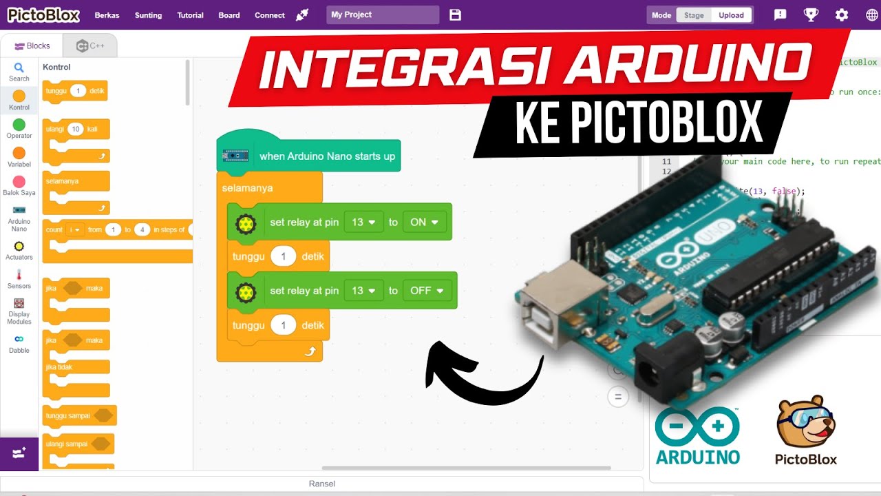 Cara Integrasi Arduino Ke pictoblox | Pemula Pasti Langsung Paham ...