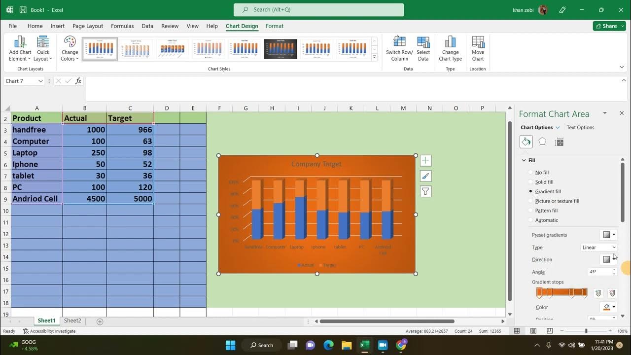 Learn Advance Excel chart and graphical representation of data #computertricksvidmakhan #msexcel ...