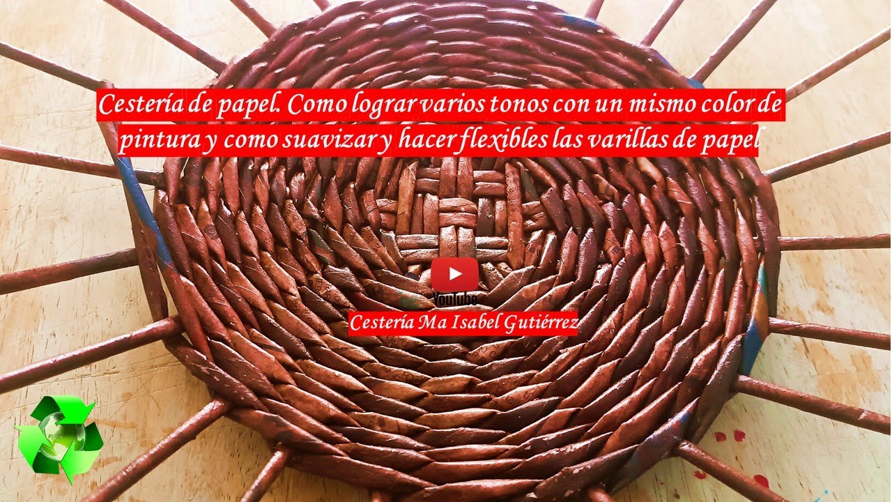 Cestería de papel para principiantes. Como lograr varios tonos del ...