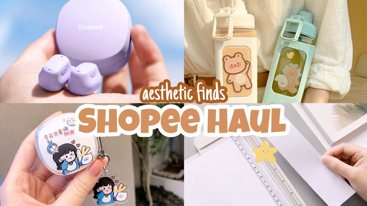 SHOPEE HAUL : Unboxing aesthetic tumblr, skincare, wireless earphone ...