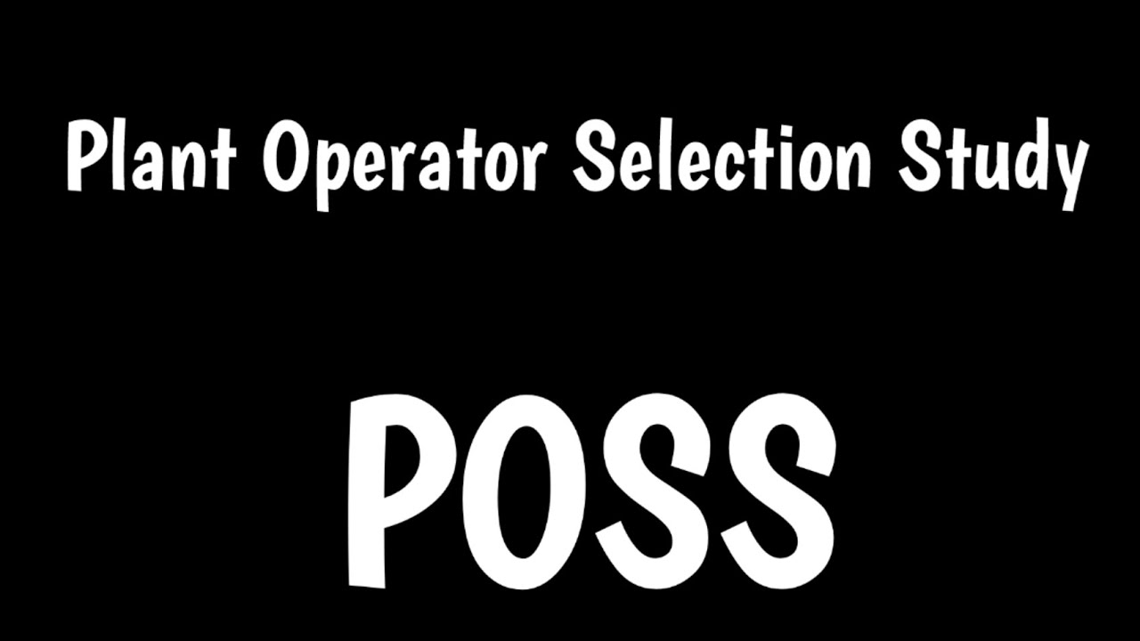 POSS Test | Plant Operator Selection Study | - YouTube