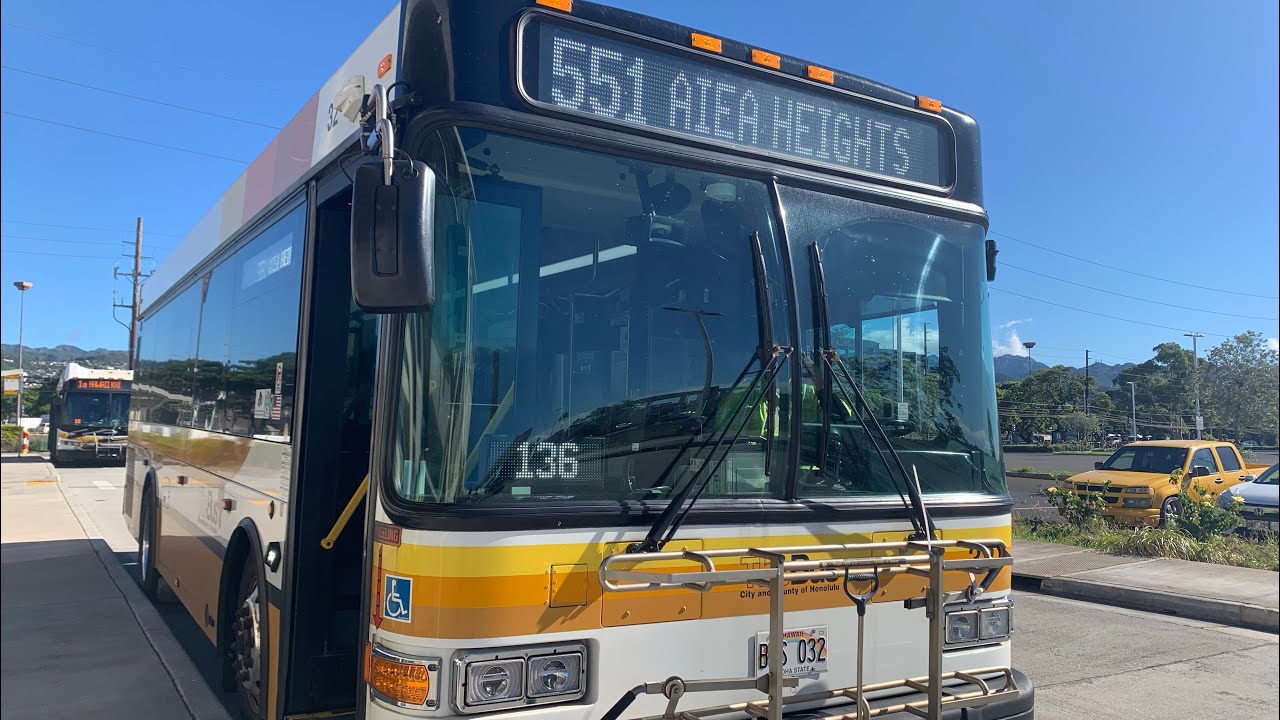 Honolulu TheBus Route 551-Aiea Heights Bus #32 - YouTube