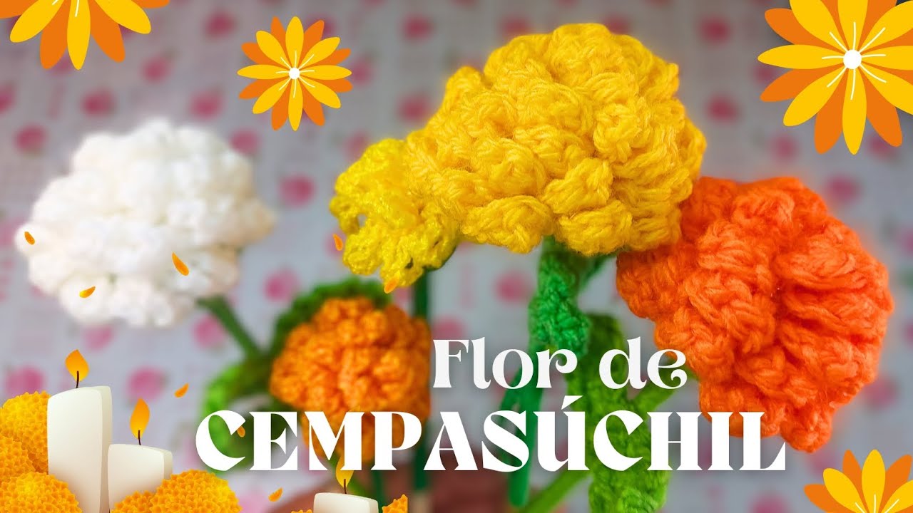 Flor de Cempasúchil a Crochet ️- Tutorial ️ 🧶🧡 - YouTube