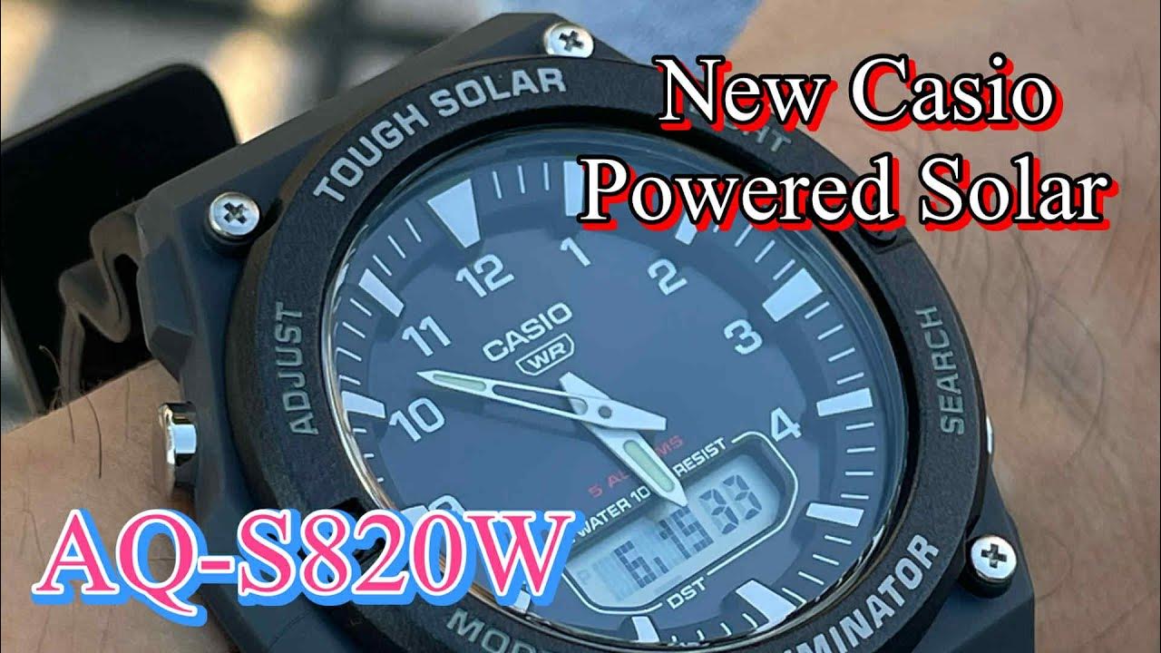 Casio Solar Powered new release under 63$ dollar AQ-S820W - YouTube