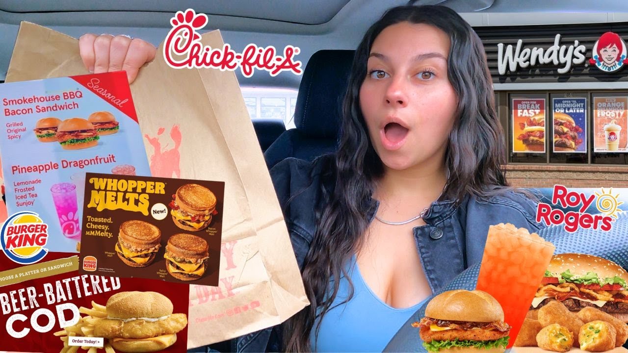 Letting Fast Food DRIVE THRU SIGNS Decide What I Eat For 24 HOURS ...
