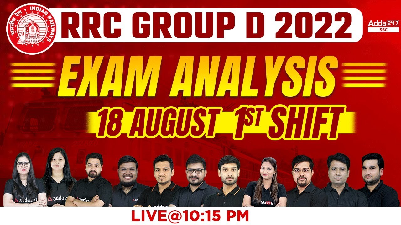 RRC Group D Exam Analysis 2022 | Group D 18 August Shift-1 Paper ...