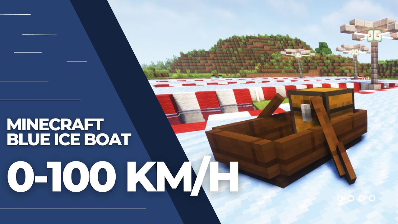 Minecraft Blue Ice Boat 0-100 - YouTube