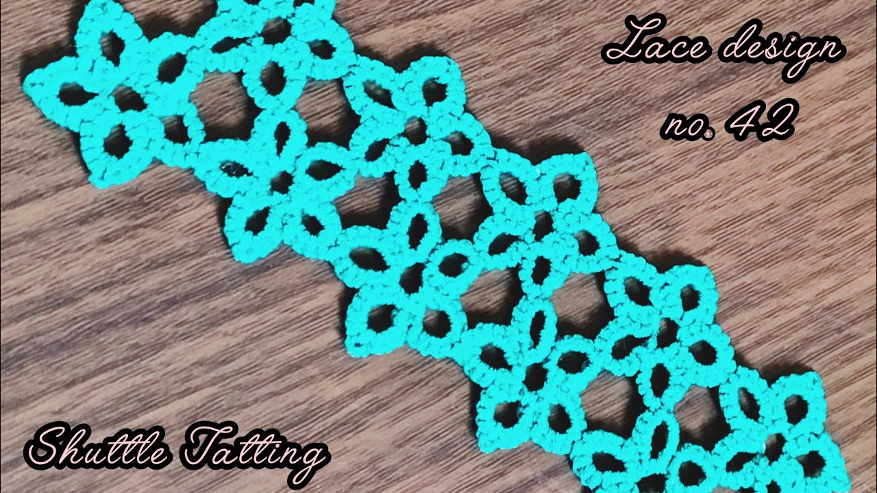 #81 Shuttle Tatting lace Design/Splite Ring Pattern - YouTube