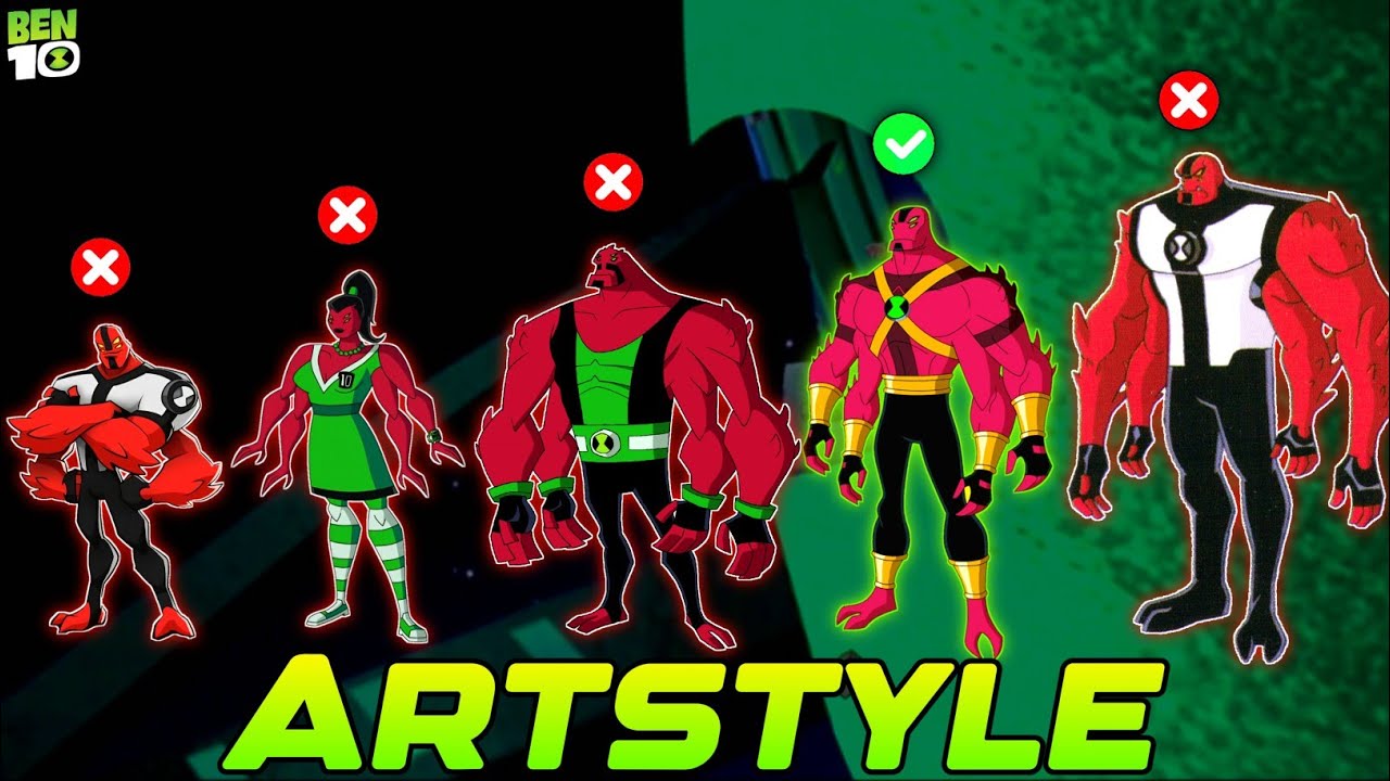 Compare All Aliens Art-style in Ben 10 | UB Crash - YouTube