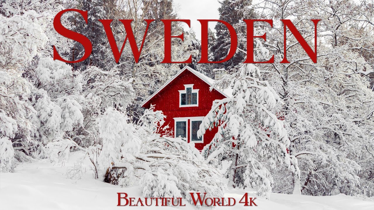 Sweden 4K | Christmas Winter Magic of Snowy Nordic Villages, Frozen ...