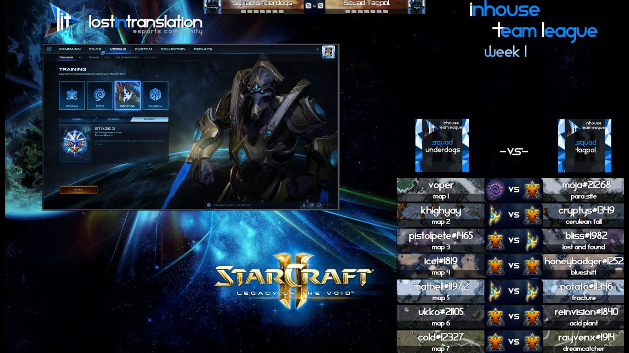 LiT In-house Team League WK1 UnderDogs v Tagpol - YouTube