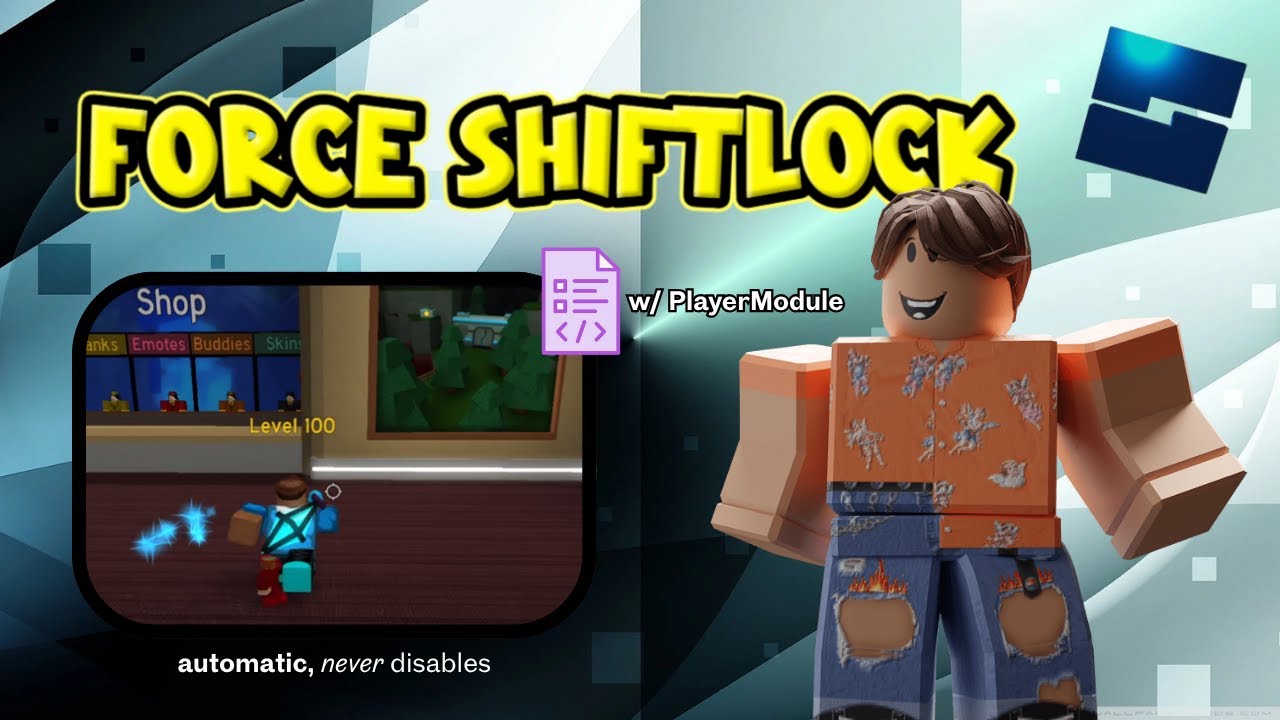 How to FORCE ENABLE SHIFT LOCK in ROBLOX STUDIO with a FORKED PLAYER ...