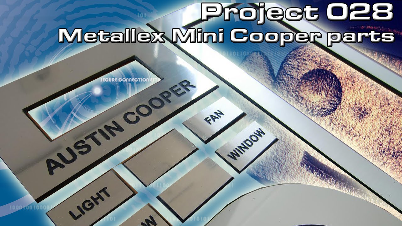 RCNC Projects 28 : Engraving Metallex Mini Cooper parts - YouTube