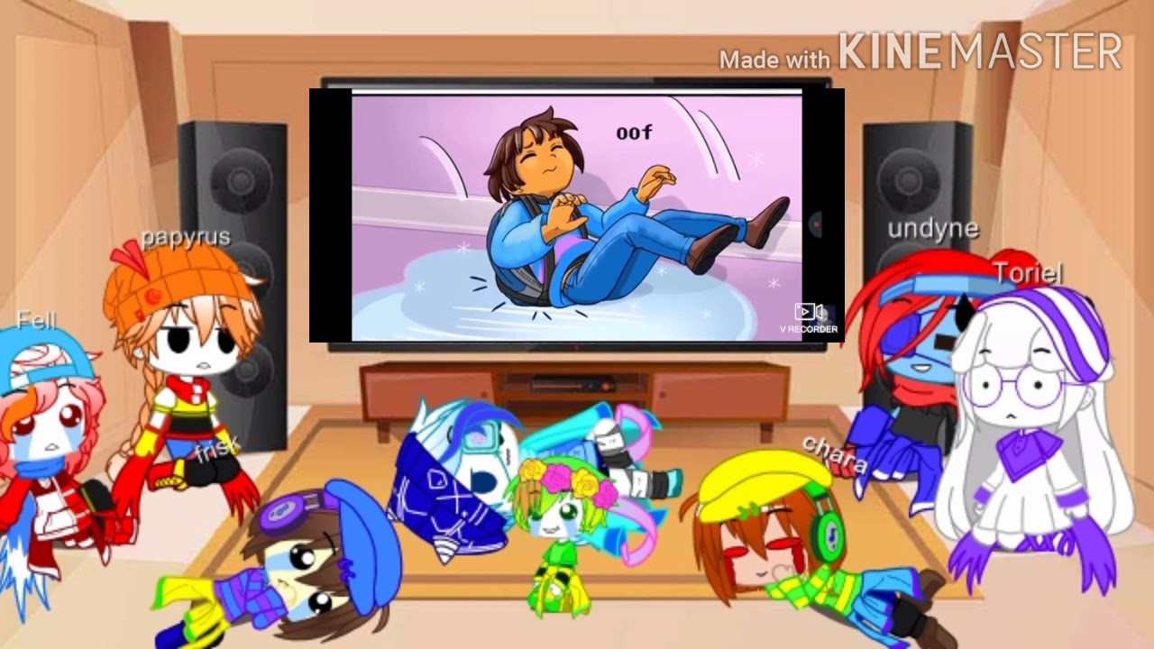 Undertale react to cafe frisk 🥧🍫 part 3 ~ By: magic bird cat Offc 4_8 ...