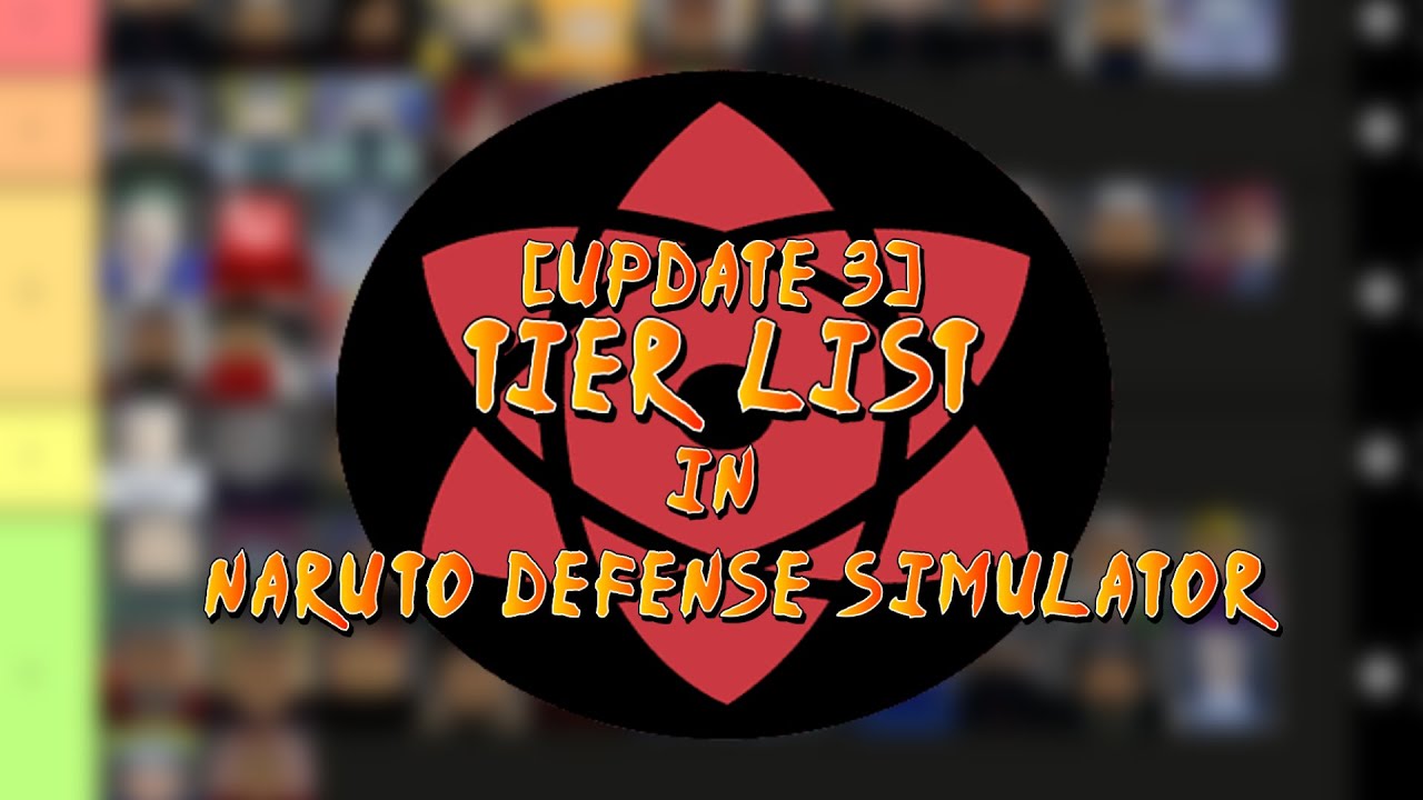 [Update 3] Tier List In Naruto Defense Simulator - YouTube
