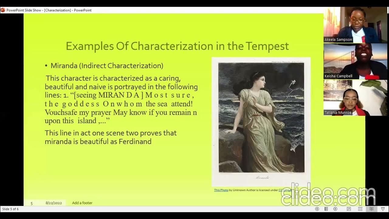 Teaching Of Drama: Characterization in 'The Tempest by William ...