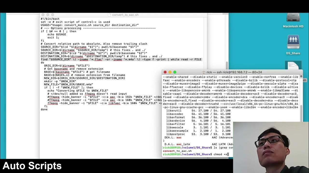 FFmpeg Tutorial - Batch Convert Lossless Audio to AAC on Synology NAS using FFmpeg Script - YouTube