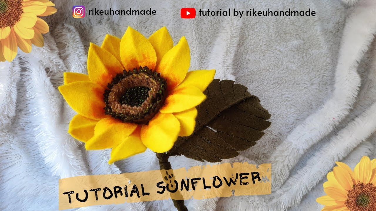 #DIY CARA MEMBUAT BUNGA MATAHARI DARI KAIN FLANEL - YouTube