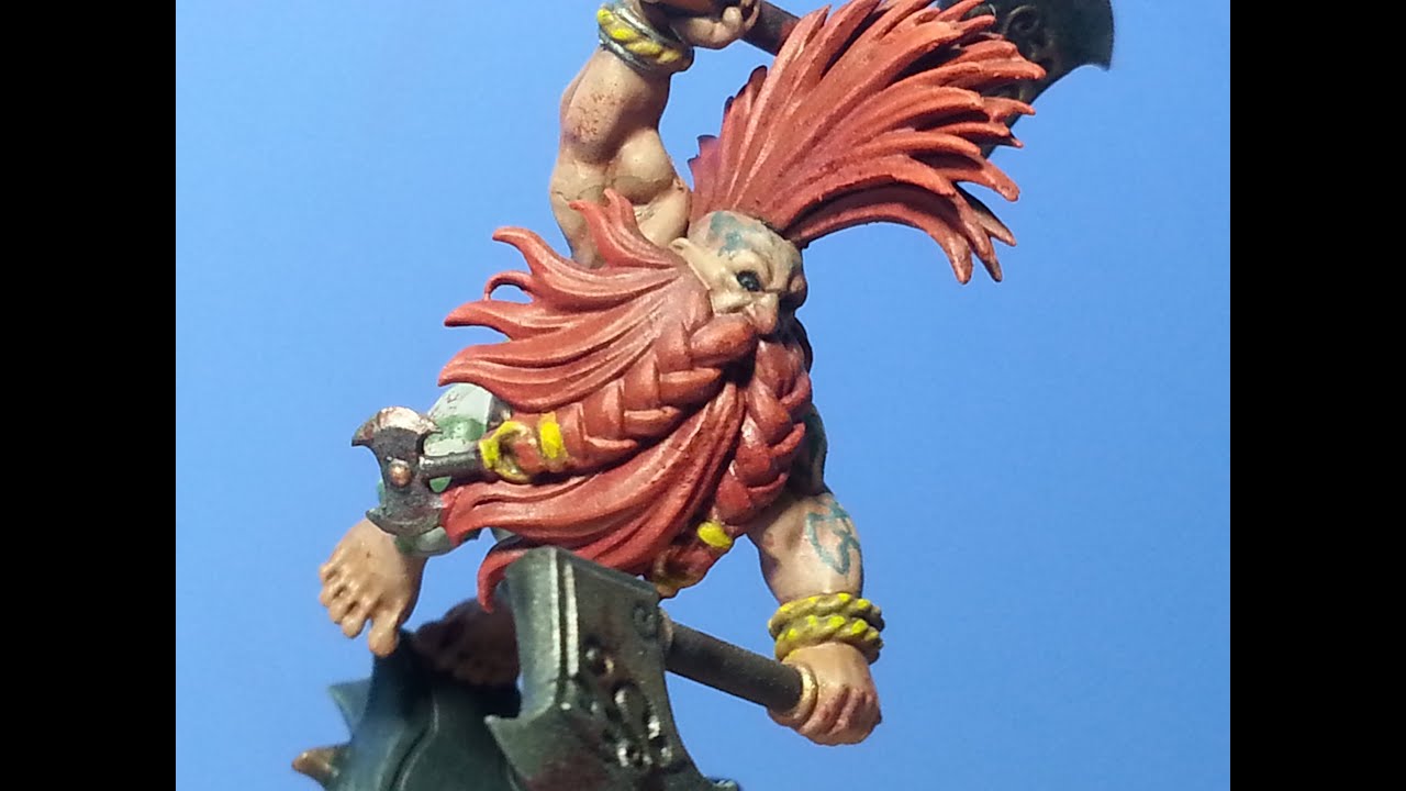 How to paint Warhammer New Dwarf Dragon Slayer - YouTube