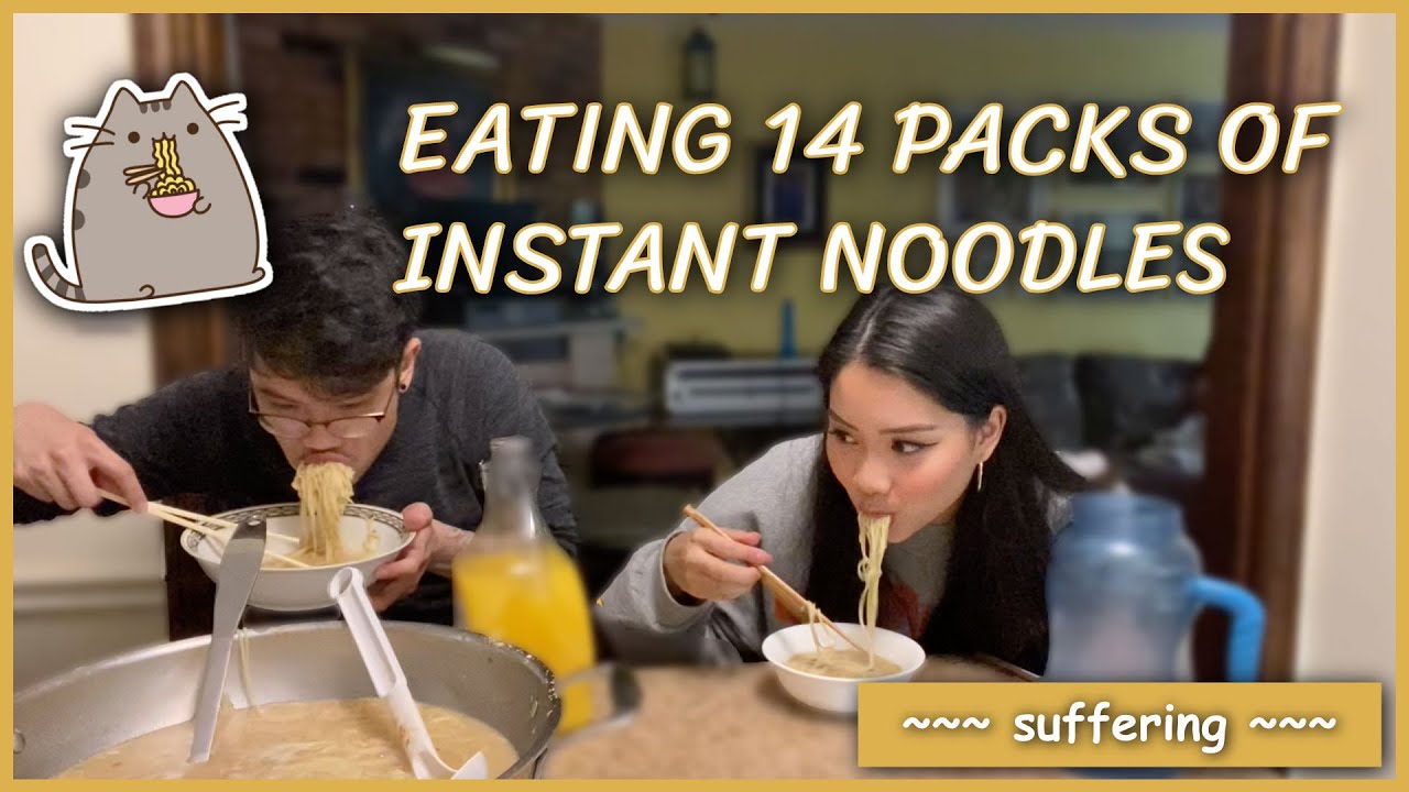 14 Packs of Ramen Mukbang!!! (massive FAIL lol..) - YouTube