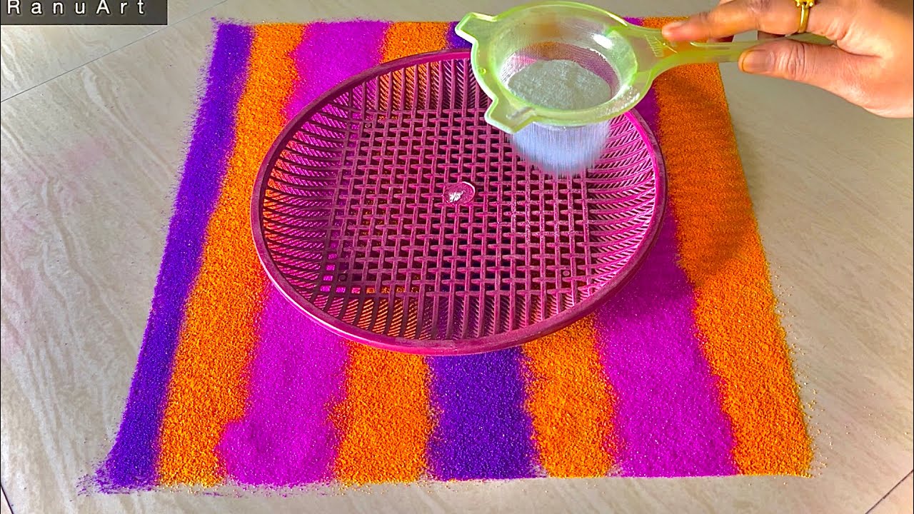 Festival Easy Rangoli|Simple Rangoli| Rangoli designs| Relaxing Video ...