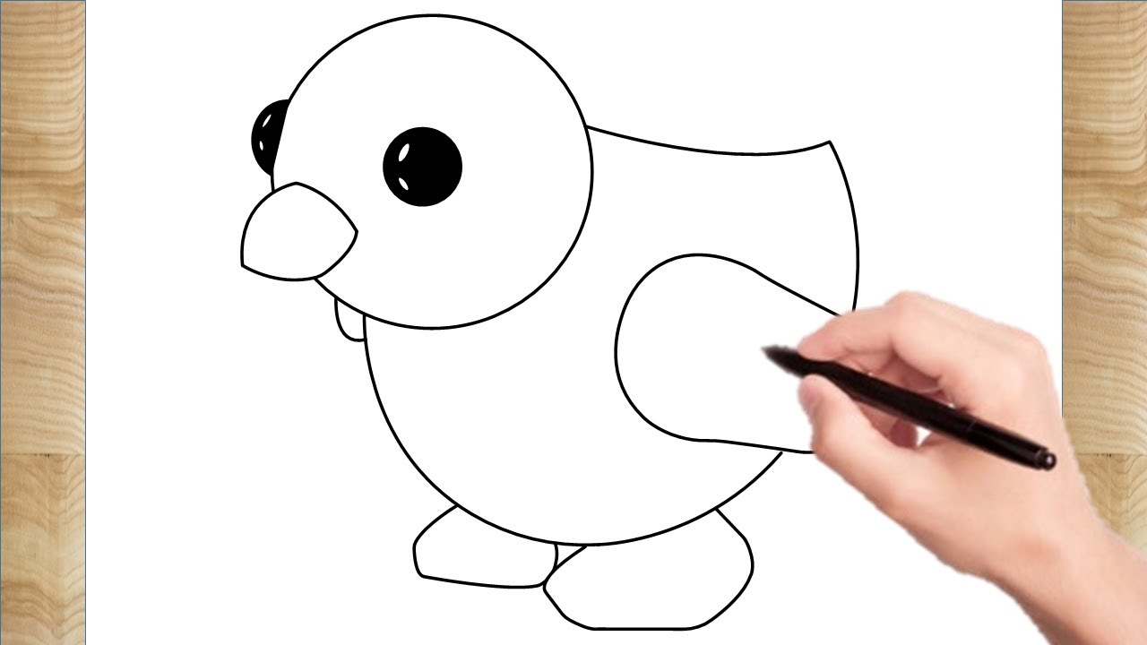 How To Draw Chick From Roblox Adopt Me - Step By Step Drawing - YouTube