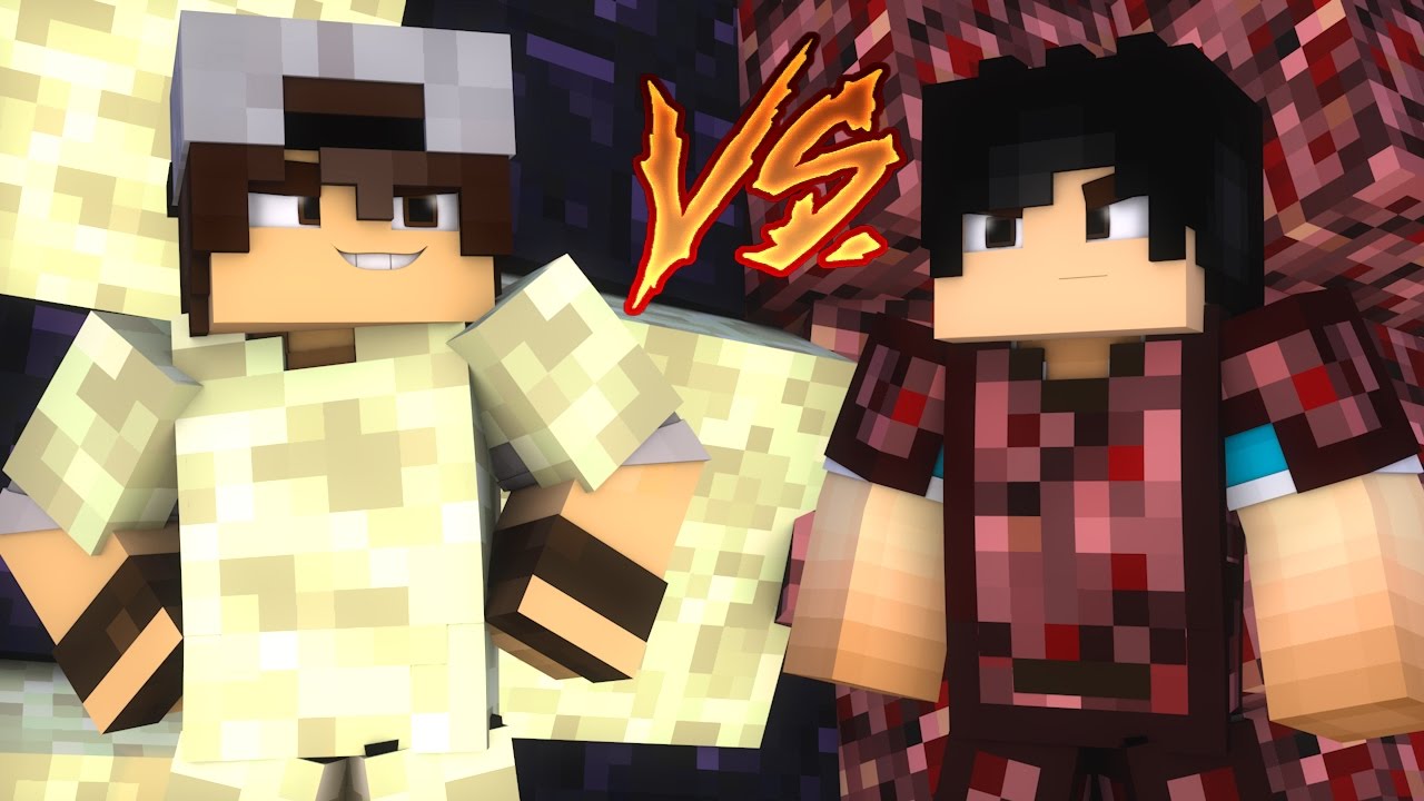 Minecraft: CORRIDA PVP - END vs NETHER! - YouTube