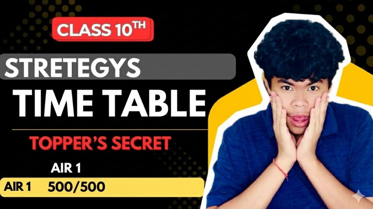AIR1 Aarav Malhotra's | SHARING TOPPERS TIME TABLE|| CLASS 10 BOARDS ...