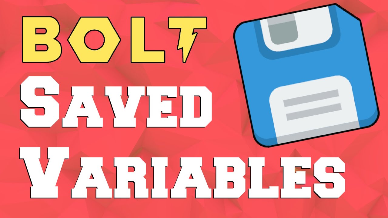 Saving Data In Bolt Visual Scripting Youtube