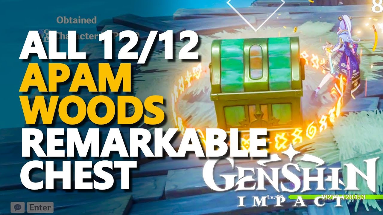 Apam Woods Remarkable Chest Genshin Impact All 12/12 - YouTube