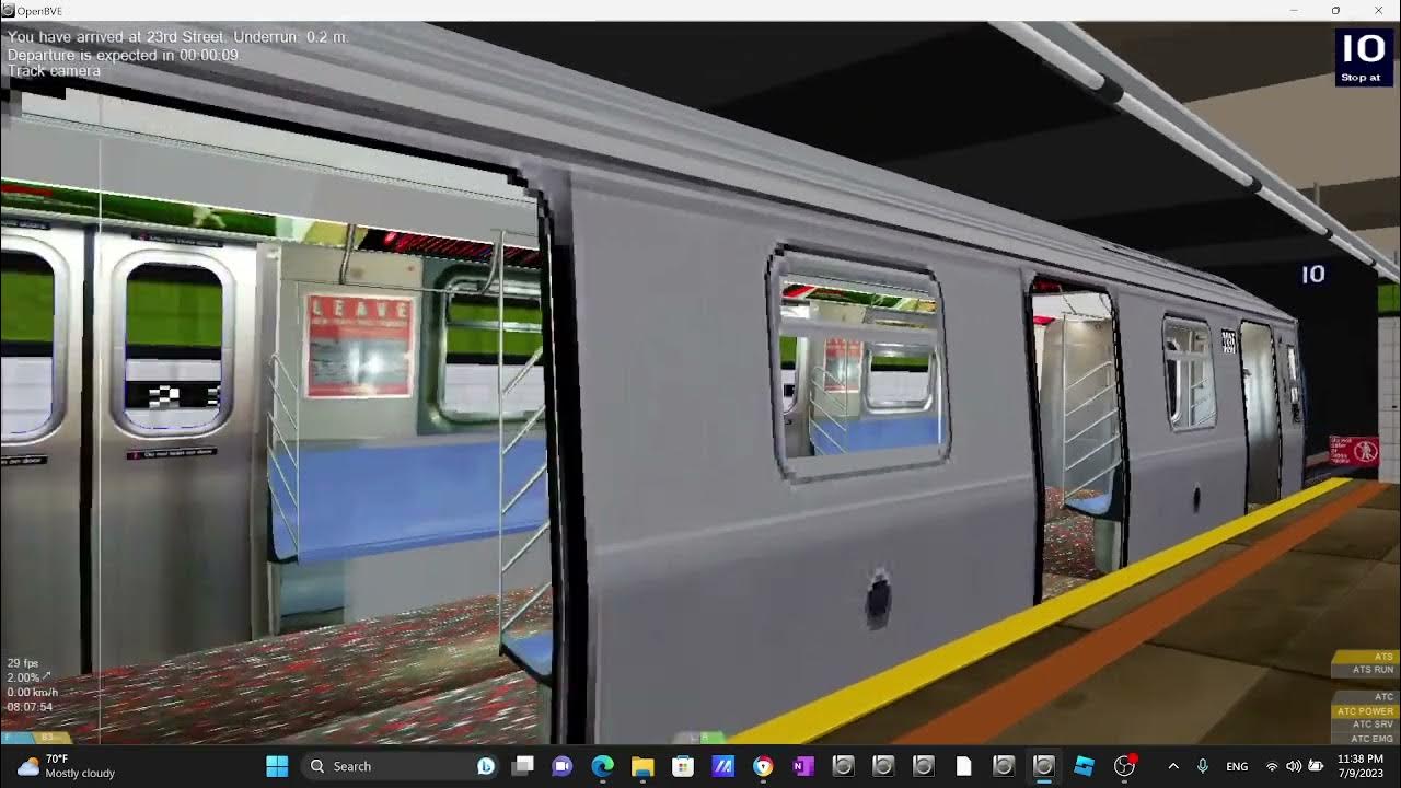 Openbve V8 R179A Alstom M Train Arriving & Departing at 23rd Street - YouTube