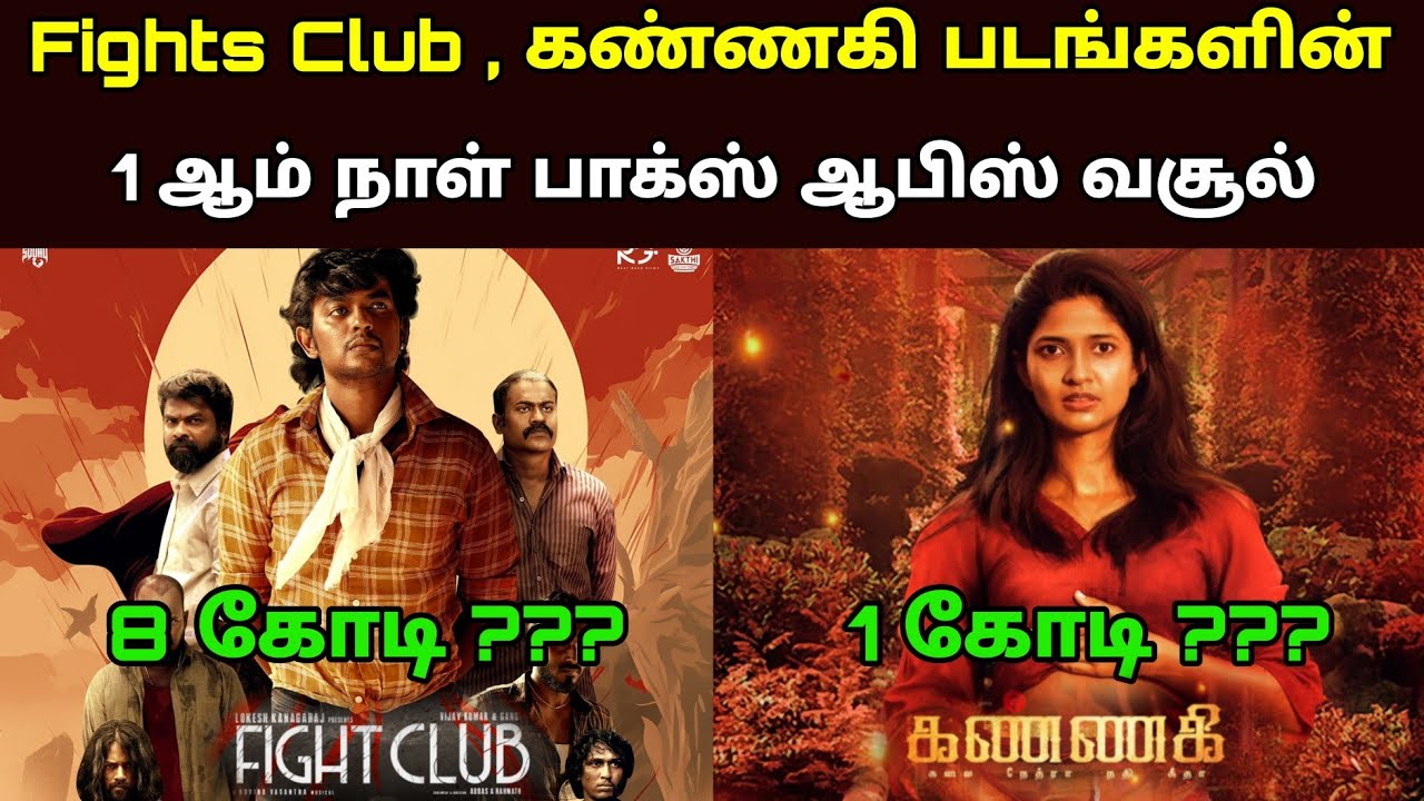 Fight club first Day Movie Collection | Kannagi 1st Day Box Office ...