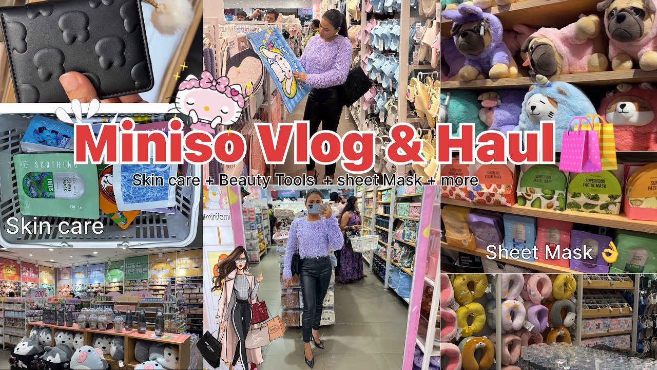 🌸Huge Miniso haul 🛍️|| MINISO store tour ( beauty, home, skin care ...