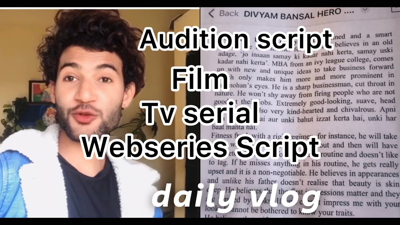 Audition script||film tv serial Webseries script#audition - YouTube