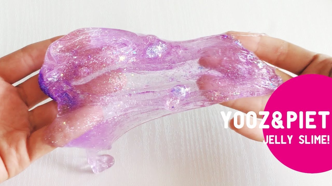 Clear Galaxy Jelly Slime! 물젤리 슬라임 리뷰 클리어 젤리괴물 - YouTube