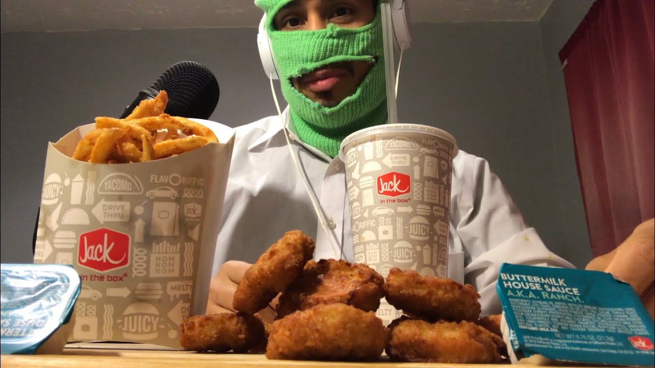Chicken nuggets from Jack in the Box ASMR - YouTube