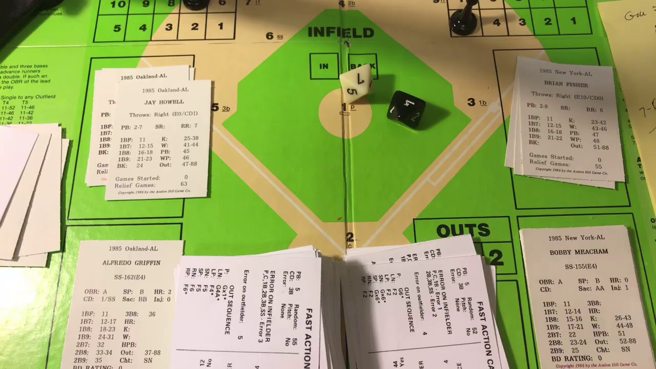 1985 Yanks at Oak Statis Pro (Dice) Gm 38 - YouTube