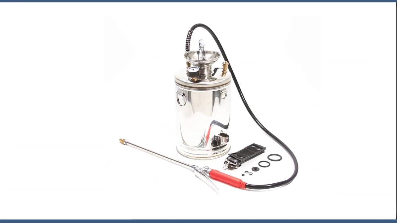 5L Stainless Steel Pressure Sprayer - 18 x 18 x 38 cm - YouTube