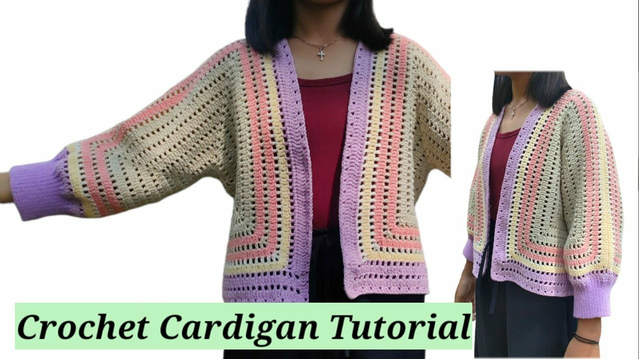 Crochet//Tutorial Merajut Cardigan - Hexagon Cardigan Crochet Tutorial ...