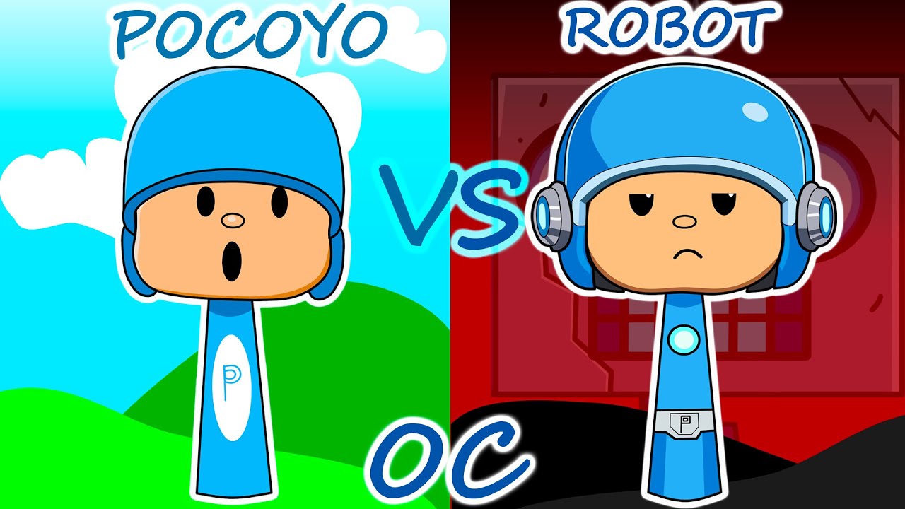 Pocoyo (Como lo mueve lo lo) Normal VS Robot Version My Sprunkli OC ...