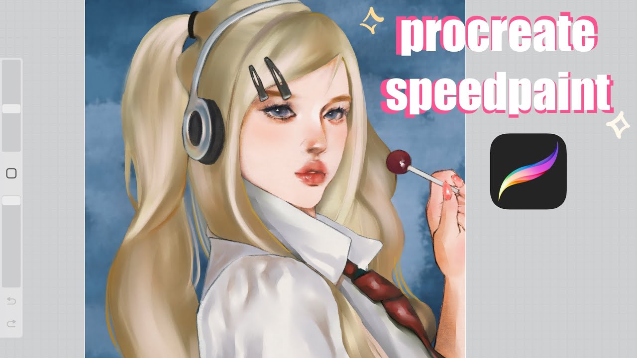 procreate portrait speedpaint (lollipop) ˖° - YouTube