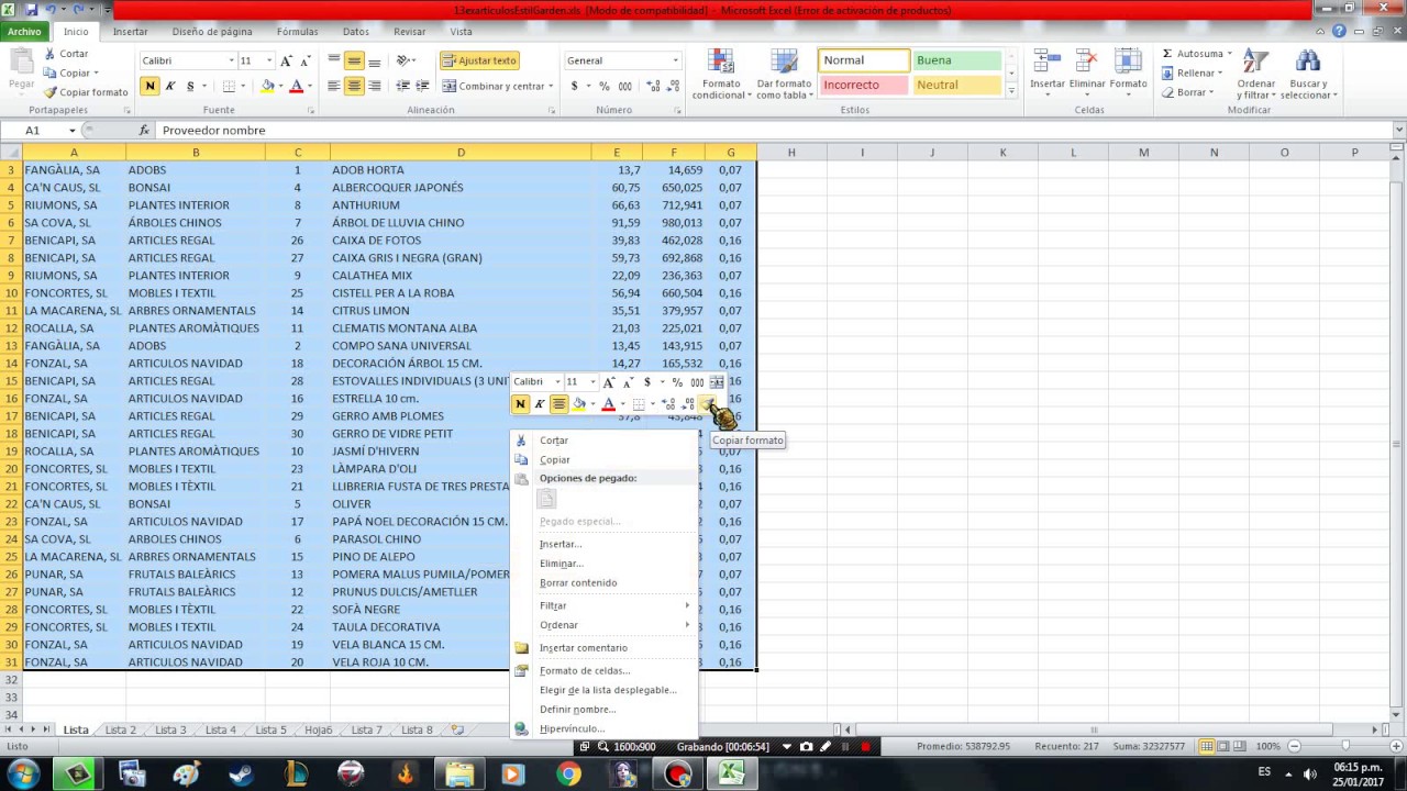 Ejercicio 12 Excel Medio - YouTube