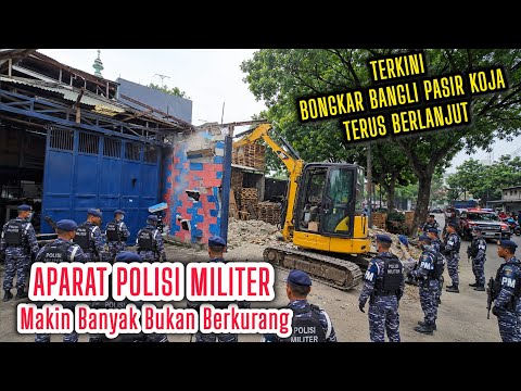 PEMBONGKARAN SISA BANGUNAN LIAR PASIR KOJA MASIH BERLANJUT HARI INI TERUS DIKAWAL POLISI MILITER❗️