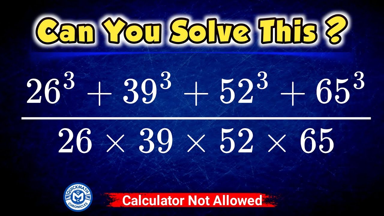 A Very Nice Olympiad Math Problem | Exponent | No Calculator - YouTube