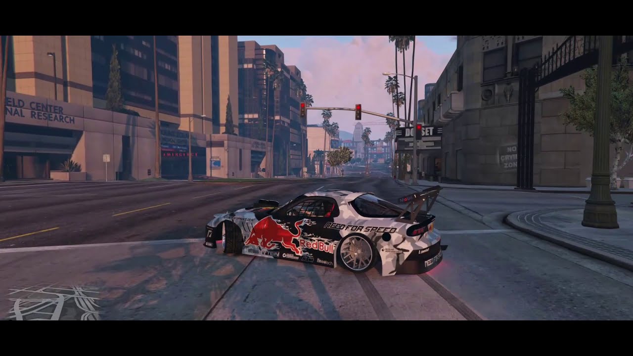 GTA 5 Mazda RX-7 Drift | Mad Mike Redbull - YouTube