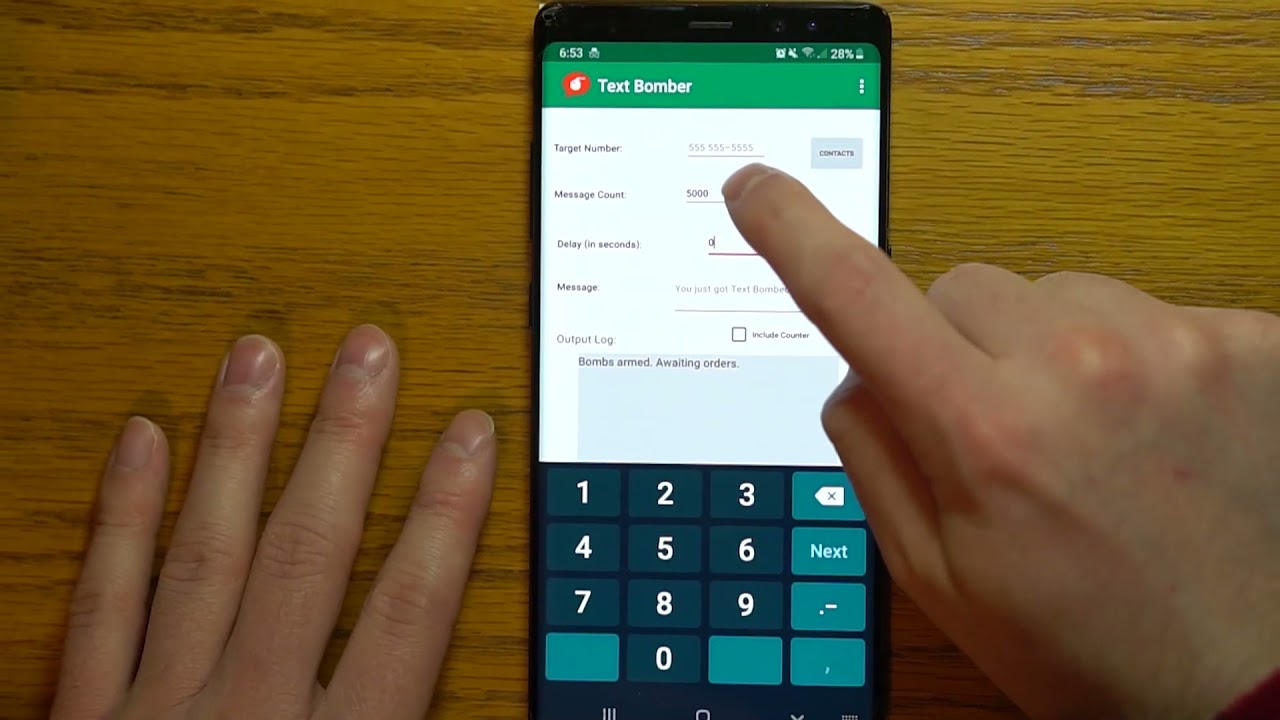Text Bomber for Android - Send an Unlimited Amount of Texts at the Tap ...