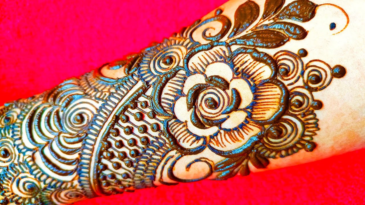 Floral gulf henna designs for hands - YouTube