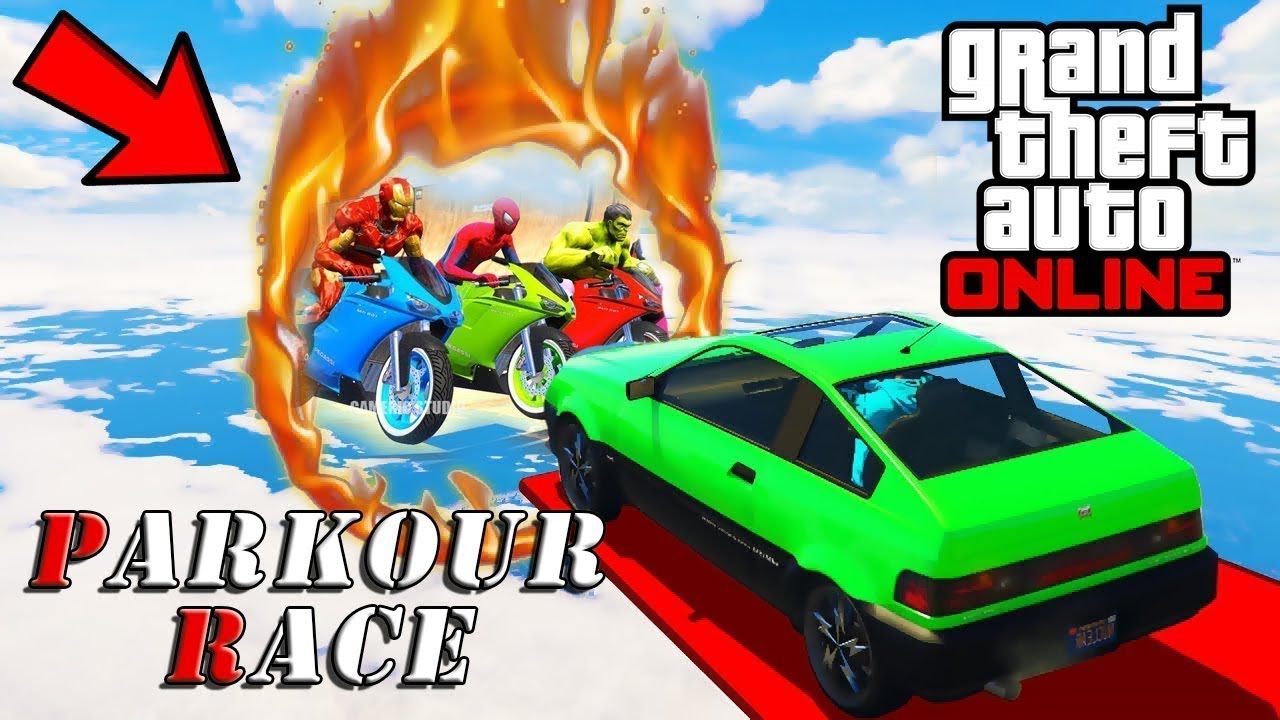 Playing Parkour Race In GTA Online With Some C Friends | GTA 5 | Lucky ...