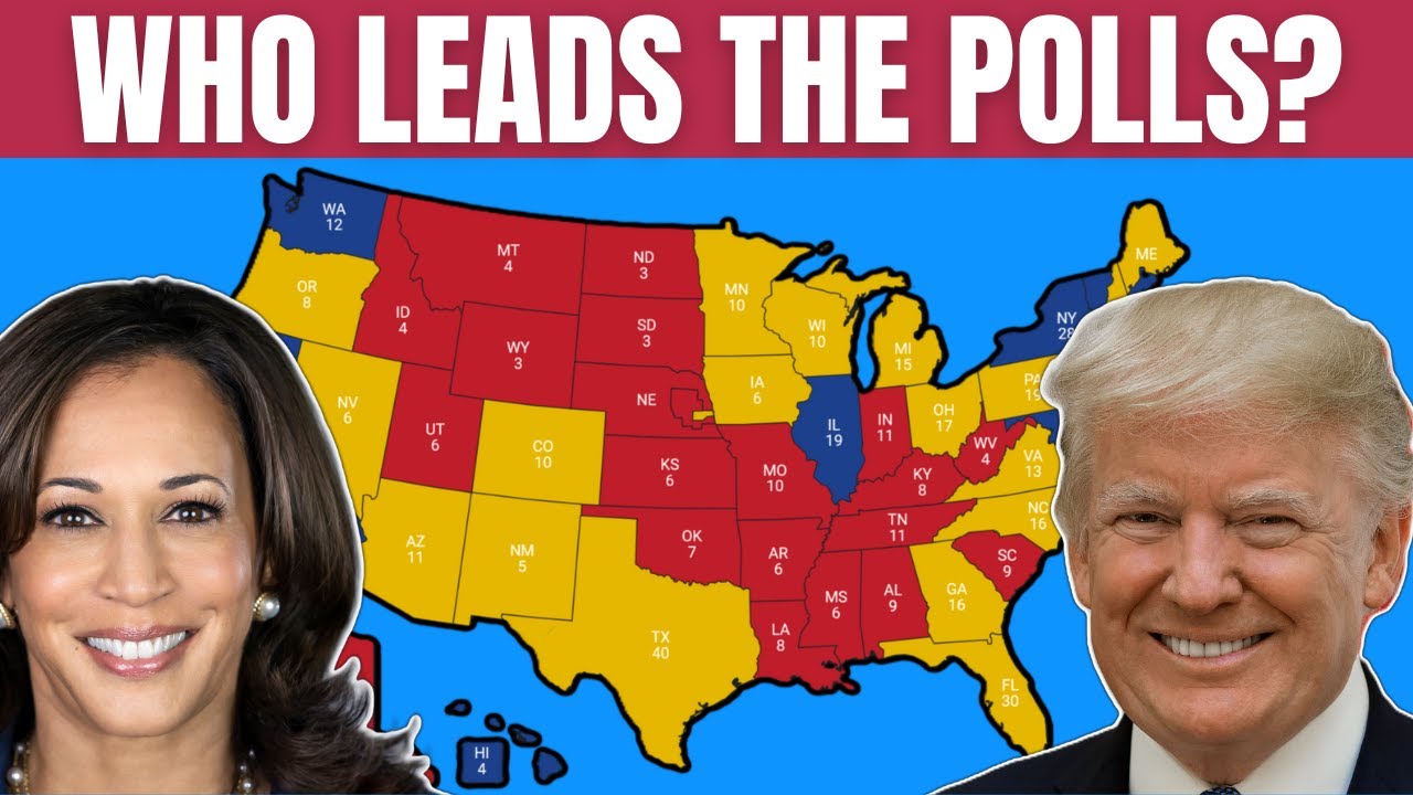2024 Polling Map | Kamala Harris vs. Donald Trump | Early September ...